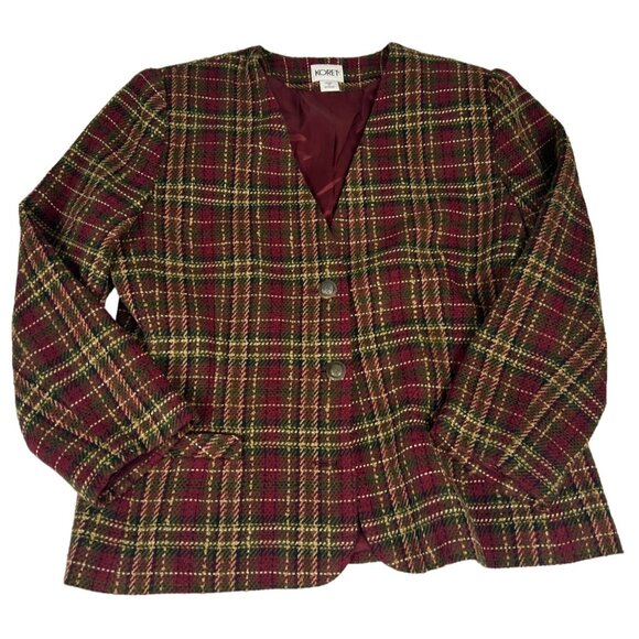 Koret | Jackets & Coats | Vintage Koret Wool Blend Tweed Plaid Suit ...